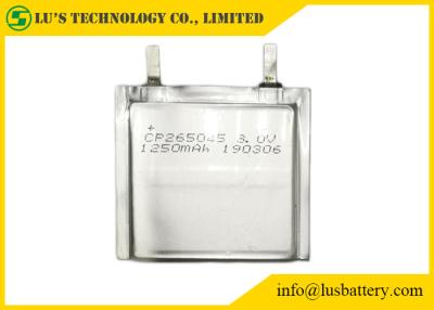 La batterie ultra mince jetable 3.0V 1250mah CP265045 de cellules a adapté des terminaux aux besoins du client