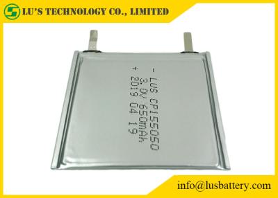 China Toys Limno2 Flexible Lithium Battery 650mah Cp155050 3.0V HRL Coating for sale