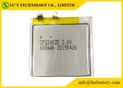 China Non Rechargeable Super Thin Cell 150mA CP224035 For Smart Cards for sale