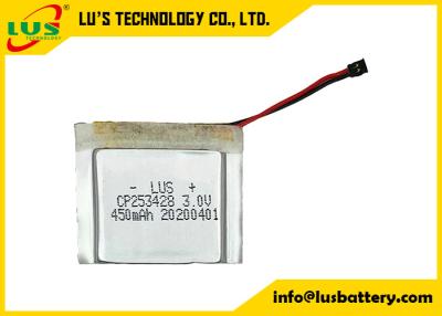 China Volt 450mah do RFID Li Polymer Battery Pack CP253428 3,0 para a etiqueta da injeção à venda