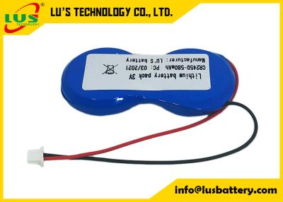 China 3v 1200mah Limno2 Battery Pack CR2450-2P 2P Connector  No Rechargeable for sale