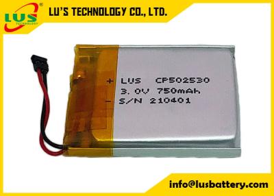 LP502530 Lithium Polymer Battery 3V 800mAh High Temperature Ultra Thin Battery CP502530