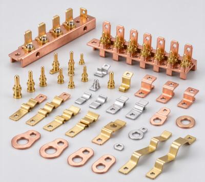 China Copper Brass Stamping Parts Electrical Terminal Contacts Custom Manufacturer for sale