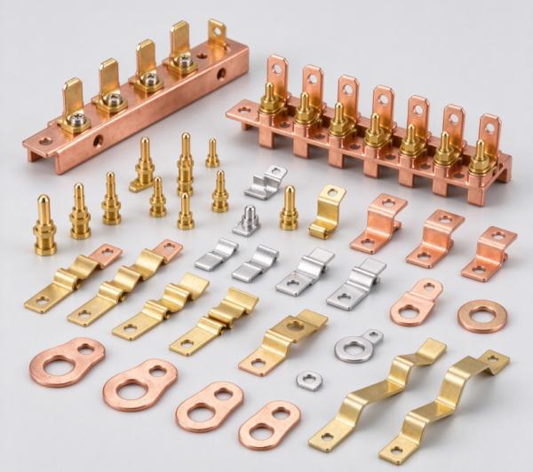 Quality Copper Brass Stamping Parts Electrical Terminal Contacts Custom Manufacturer for sale