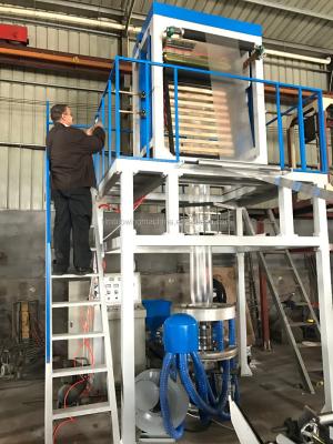 China High Speed ​​Plastic Film Blowing Machine Two Layer With Single Winder Te koop