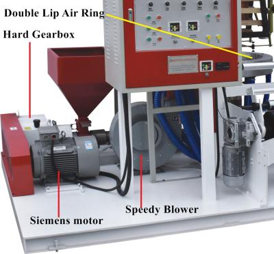 Cina High speed small size film blowing  machine plastic PE/ HDPE/LDPE  blown film extruder machine in vendita