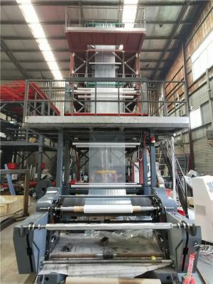 Cina High speed 3 layers extrusion film blowing machine HDPE LDPE plastic polyethylene blown extruder in vendita