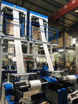 Cina Double Die Head Plastic HDPE LDPE Polythene Biodegradable high output  Plastic film blowing making machine extruder in vendita
