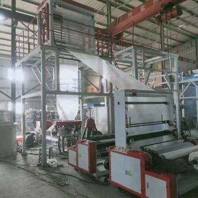 Cina High speed three layer pla pbat hdpe ldpe film blow extruding machine price in vendita