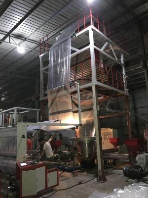 Cina 3 layer HDPE LDPE PE plastic Biodegradable blown extruder machine price in vendita