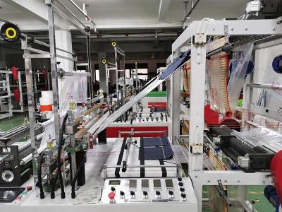 Cina High Speed 4 lines Heating Sealing and  cold cutting plastic garbage bag and shopping bag making machine in vendita