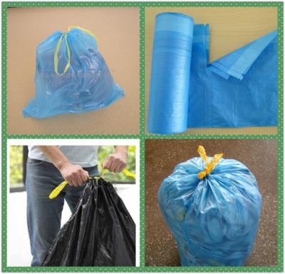 Cina Computer control HDPE plastic cornstarch biodegradable drawstring rope tie garbage bag making machine in vendita