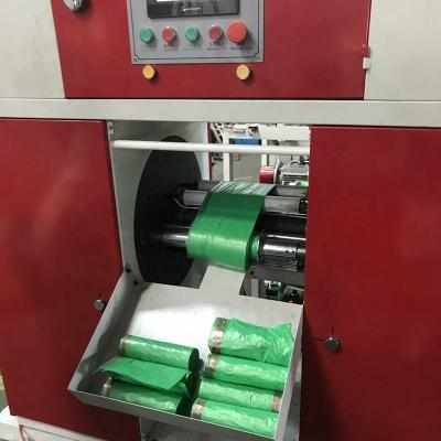 Cina Computer control HDPE plastic cornstarch biodegradable drawstring rope tie garbage bag making machine in vendita