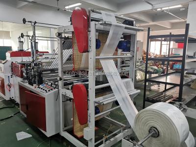 Cina Automatic double layers 4 line cold cutting T-shirt bag making machine in vendita