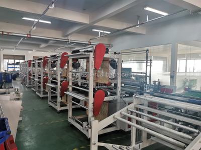 Cina Automatic double layers 4 line cold cutting T-shirt bag making machine in vendita