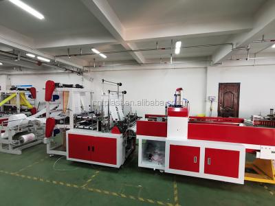 Cina Automatic double layers 4 line cold cutting T-shirt bag making machine in vendita