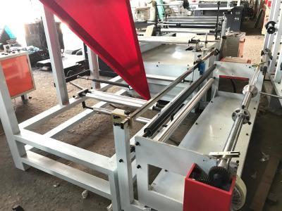 Cina PP/PE/OPP/BOPP plastic film triangle folding rewinding  side sealing machine in vendita