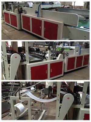 中国 full automatic 4 lines double layers heat bottom sealing and cold cutting  bag making machine 販売のため