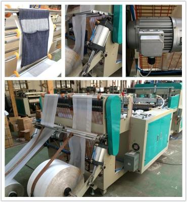 中国 full automatic 4 lines 2 layers heat sealing and cold cutting shopping bag making machine 販売のため