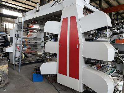 China Automatic High speed 4 color Flexo Printing Machine Stack Style PLC system printer Paper plastic Film en venta