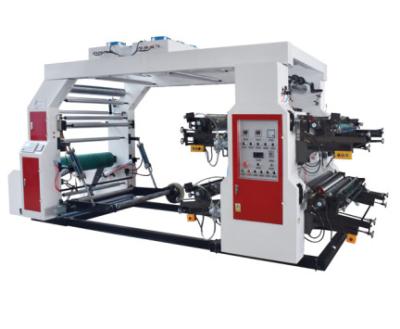 Cina High Speed 4 Four-Color Logo label Paper roll BOPP OPP HDPE LDPE Nylon Biodegradable plastic film Flexography Printing Machine in vendita