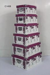 China custom high quality knock down fold storage box with hardware protect angles and handle 6 size for sale