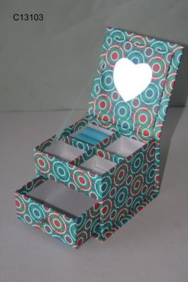 China 2017 new design hearted mirror with multiply cell Jewerly box based on your design for sale