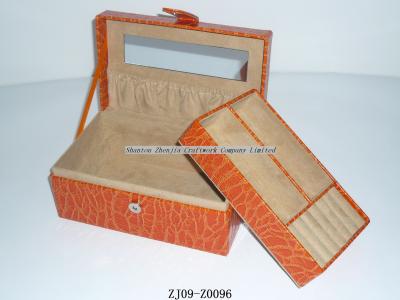 China Luxury PU leather ratangle Jewerly box , can made any shape for sale