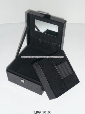 China custom high quality Jewerly box for animal skin pattern Pu leather design for sale
