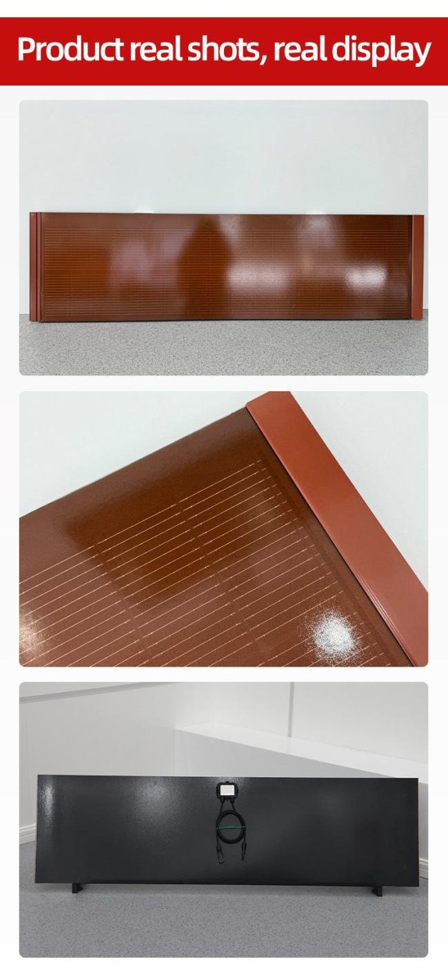 Orange Double Glass Flat Tile Modules 120W Solar Panels