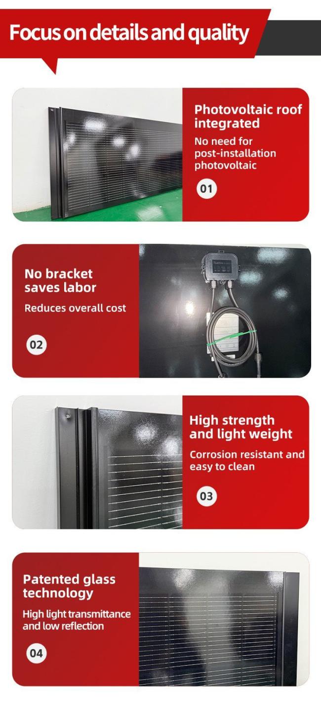 Premium 120W Class B BIPV Solar Panel Kit for Efficient Energy