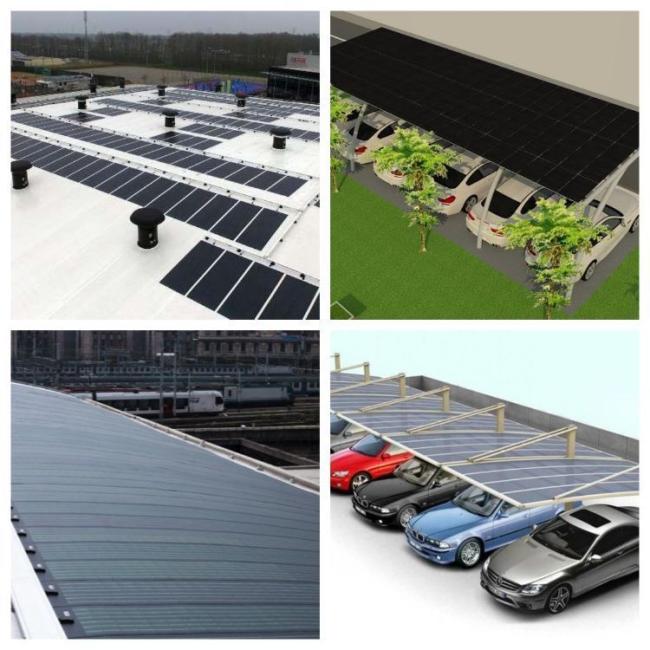 Factory Sale Thin Film Flexible Solar Module 23.8% Efficiency Lightweight Photovoltaic Panel BIPV Module