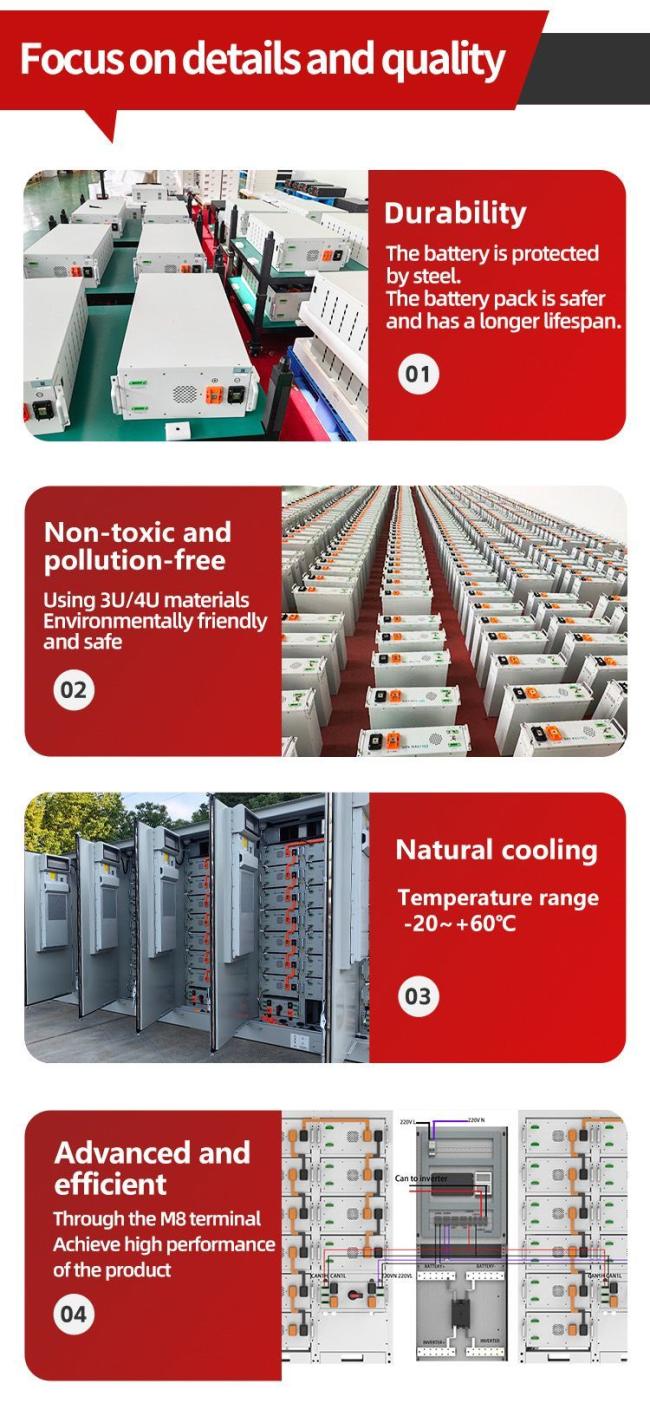 51.2V 280ah Lithium Ion Solar System LiFePO4 Battery Power Supply for High Pressure Rack Type Energy Storage