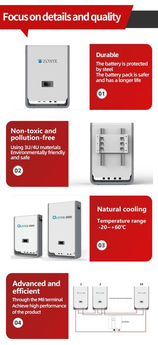 Lithium Solar System Photovoltaic Battery Power Supply for Low Wall Hanging 10kwh White AGM Energy Storage System