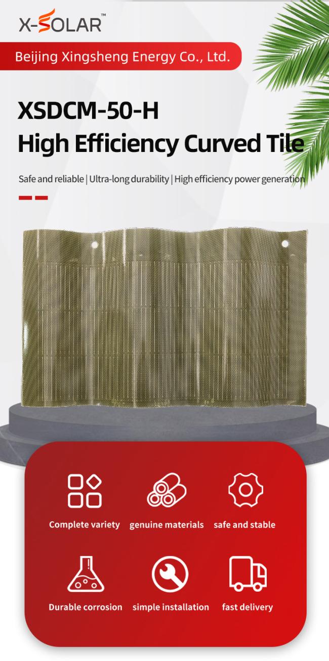 Curved Photovoltaic Tile Panels for Sustainable Building Solutions