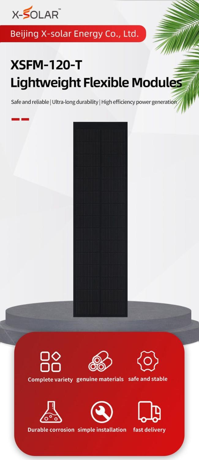 X Solar Energy Bendable Flexible Soft Foldable PV Panel Soalr Modules Green Building Material for Curved Arched Roof Generate Power