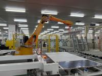 China Automatic Solar Module Layout Machine with ±0.8mm Precision and 60s Cycle Time for 1630-2500mm Panels for sale