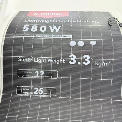 China Kurzschlussspannung 13,86A Portable 580W Dünnschicht-Soft Solarzellen-Panel Hybrid-Inverter BIPV-Modul Photovoltaik-Panel zu verkaufen
