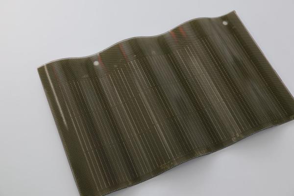 Quality Green Curved Solar Roof Tiles BIPV Solar Photovoltaic Roof Tiles 50W for sale