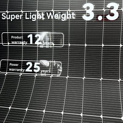 중국 햇빛 보호 장치 580W 부드러운 태양 하이브리드 인버터 BIPV 모듈 유연하고 가벼운 애플리케이션을위한 태양 전지 패널 판매용