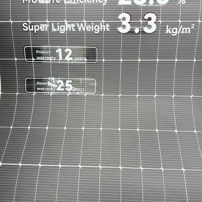 중국 가정용 소형 휴대용 유연 580W 소프트 솔라 하이브리드 인버터 BIPV 모듈 최대 전력 온도 계수 -0.26% 판매용