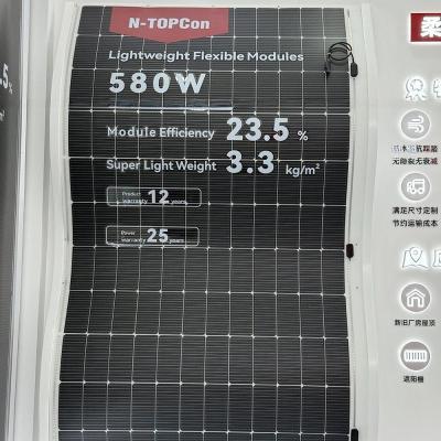China Portable Flexible PV Panels 520W Mono Crystalline Silicon Solar Panel Short Circuit Voltage 13.86A for sale