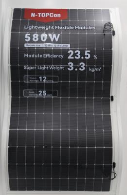 중국 공장 직판 유연 태양광 패널 2260*1209*2.7mm 7.44kg 접착제 설치 용이 TUV IEC 인증서 폴더블 태양광 모듈 맞춤형 크기 태양광 패널 판매용