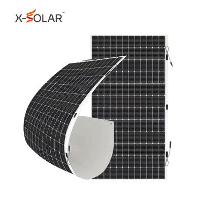 China 560w Flexible Solar，No Roof Penetration Flexible Solar Kit for Curved Roofs Tunnels Gas Stations Anti-Fire Anti-Reflux Ready for sale