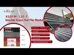 Les carreaux de toiture BIPV 95W double verre panneau solaire plat carreaux de sol