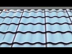 50W カーブタイル BIPV ソーラーパネル レッド ソーラータイル CE 認定 カーブデザイン