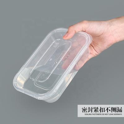 China Stackable BPA Free Food Container Disposable Plastic Microwavable With Lid for sale