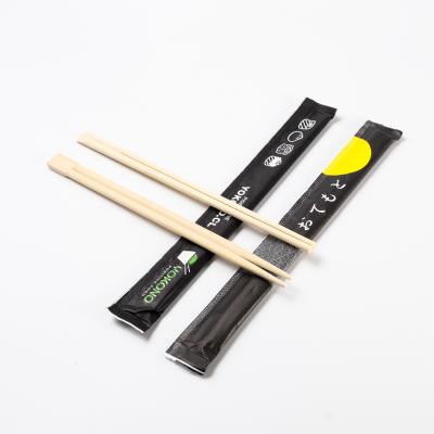 Cina Bacchette di bambù usa e getta prodotte nella fabbrica di Hunan, confezionate in carta, gemellate, tensog, rotonde in vendita