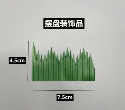 China Leaf-Shaped Sushi Grass ，decorative grass use sushi，seafood，fish，green grass，grass decorative for sale