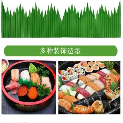 China Leaf-Shaped Sushi Grass ，decorative grass use sushi，seafood，fish，green grass，grass decorative for sale